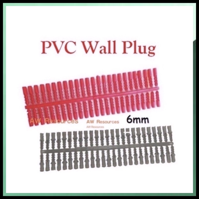 PVC WALL PLUG ( Red/ Grey) | Shopee Singapore