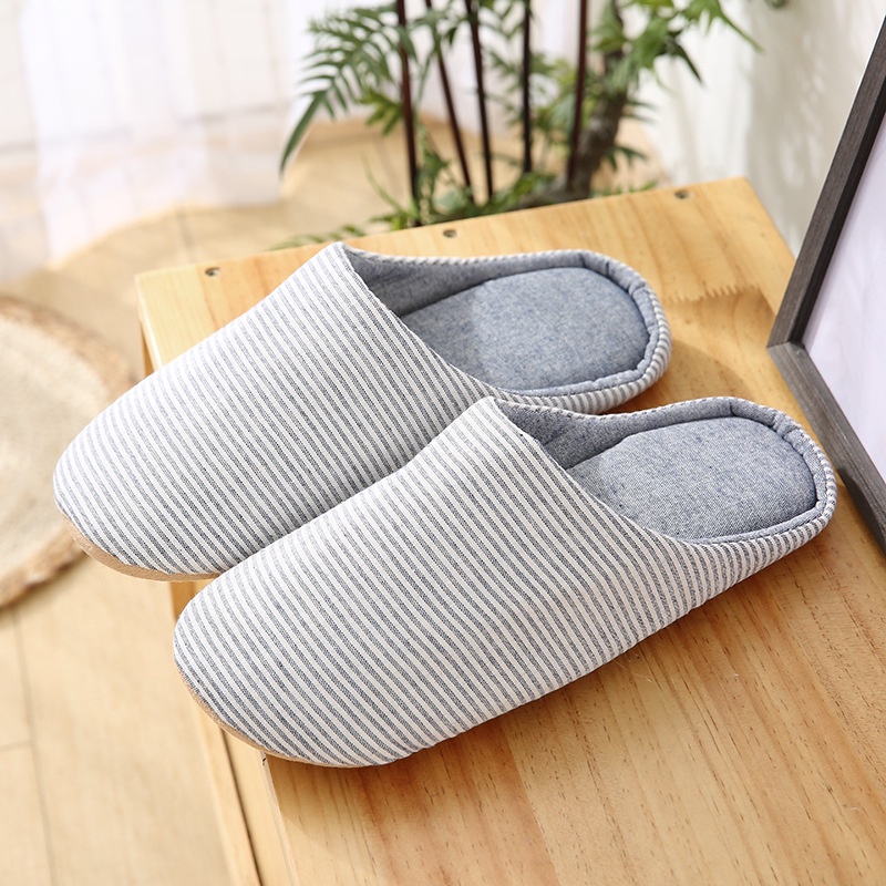 [SG INSTOCK] Comfy Striped Bedroom Slippers for Men or Women /Couple ...