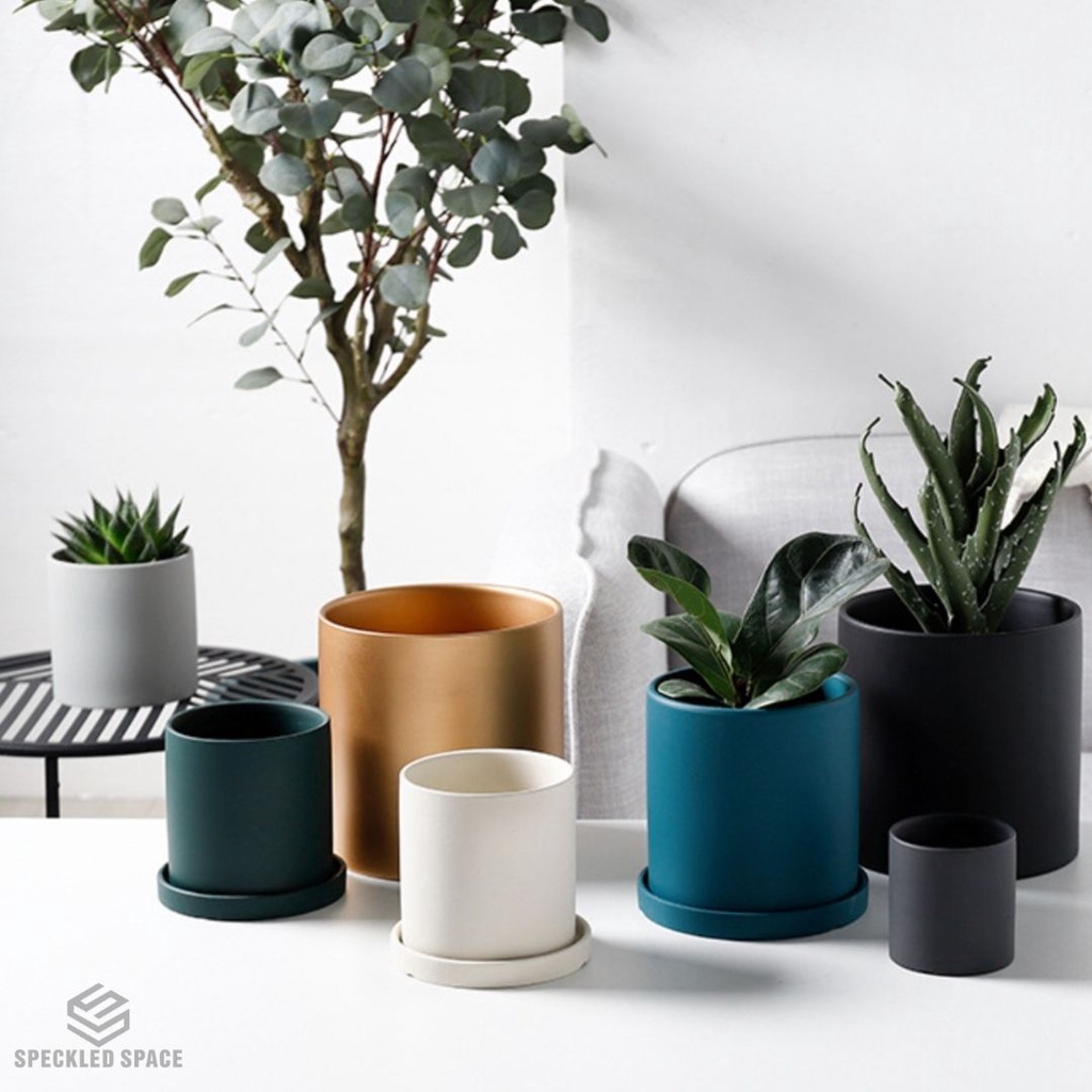 Plainy Colourful Ceramic-Made Plant Flower Pots | Pastel Colour Flower ...