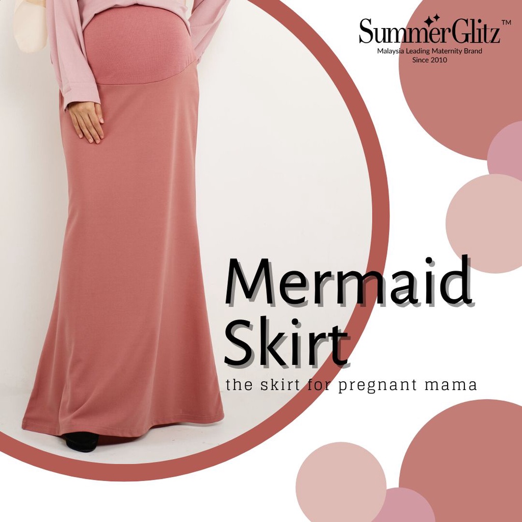 SUMMERGLITZ Maternity Mermaid Skirt, Pregnant Women's Fabric, Mermaid ...