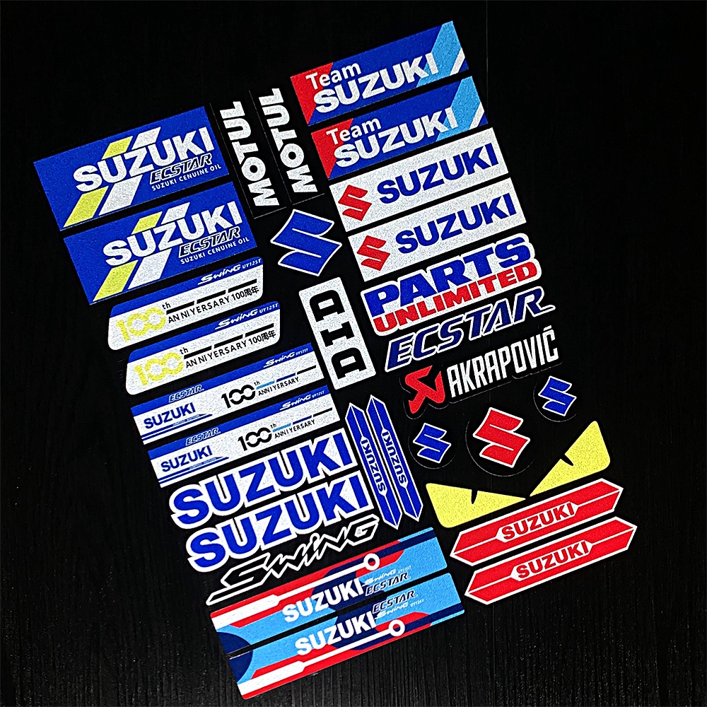 Suzuki Motorcycle Stickers Reflective Motorbike Trunk Body Decalfor ...