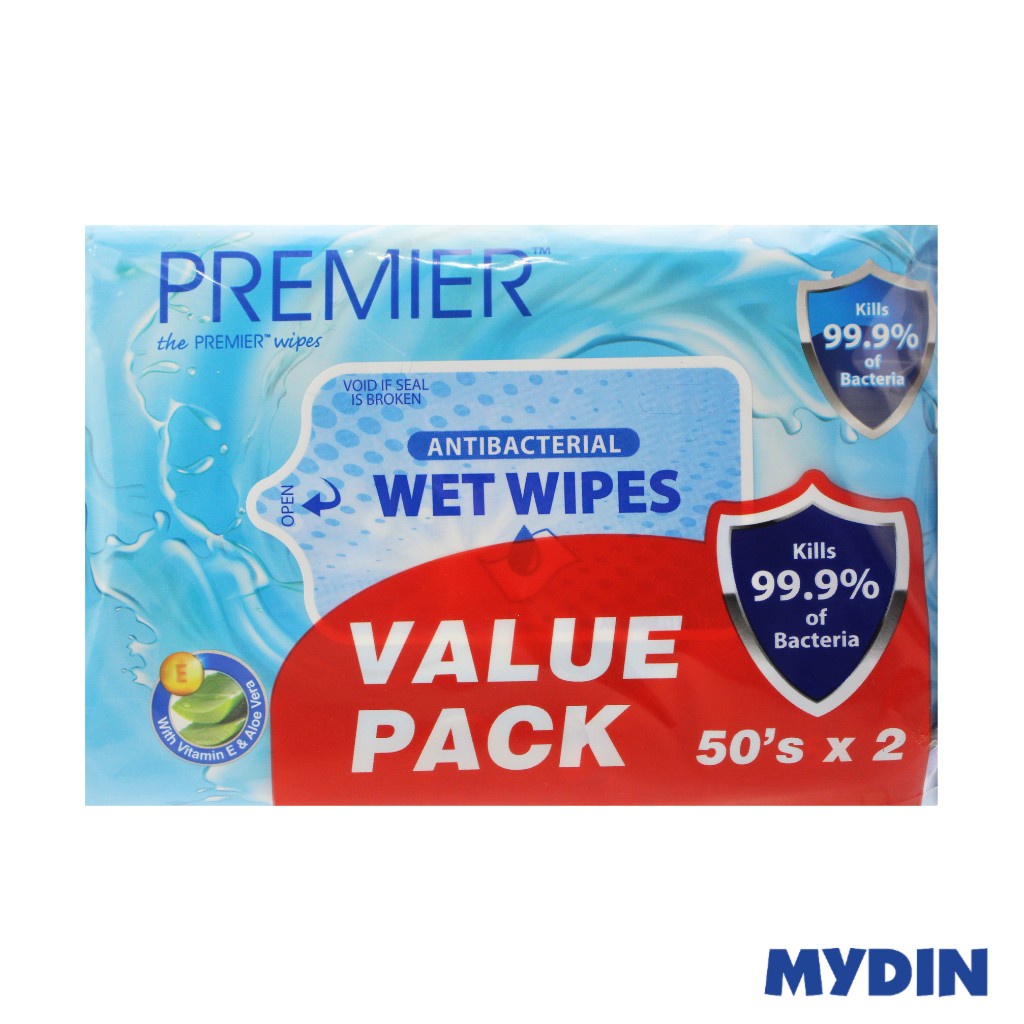 Premier Sanitizing Wipes (50's x 2 pack) | Shopee Singapore