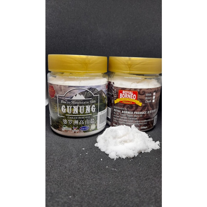 ROYAL BORNEO BARIO MOUNTAIN SALT 巴里奥高山盐 200G (White) | Shopee Singapore