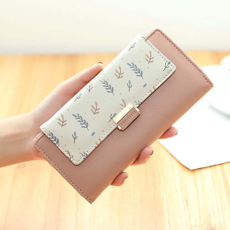 Women Wallet Long tri-Fold Purse Female Coin Purse Multifunction Clutch ...