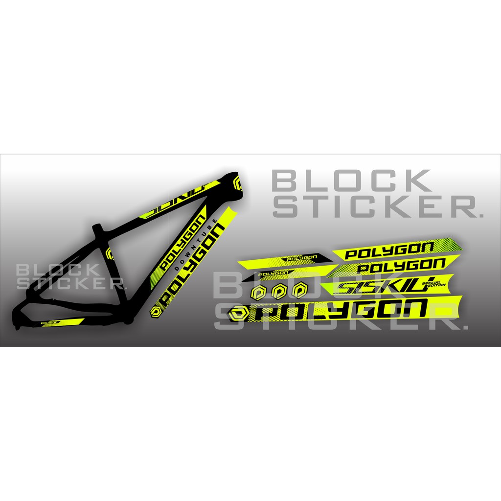 Polygon SISKIU Bicycle Frame Decal Stickers CAN BE CUSTOMED | Shopee ...