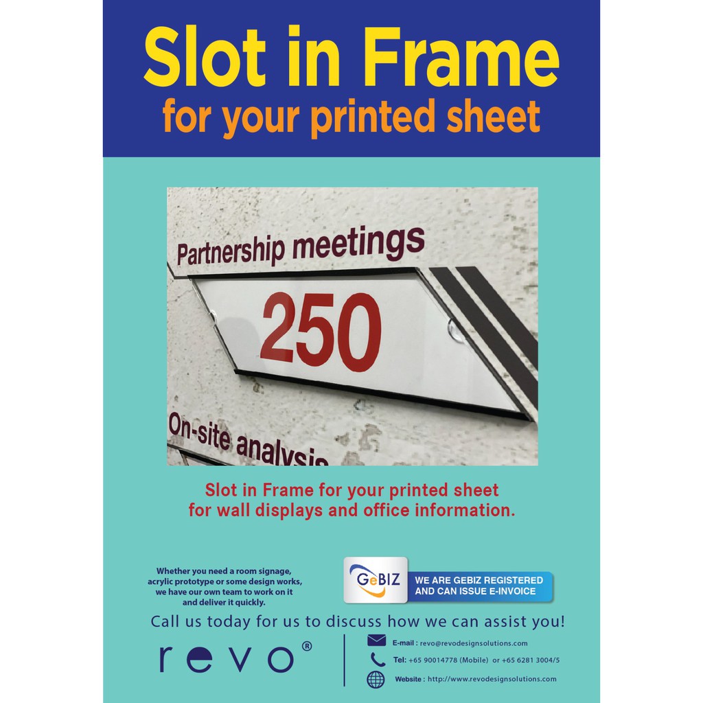 Slot In Frame For Office (CONTACT US BEFORE ORDERING) | Shopee Singapore