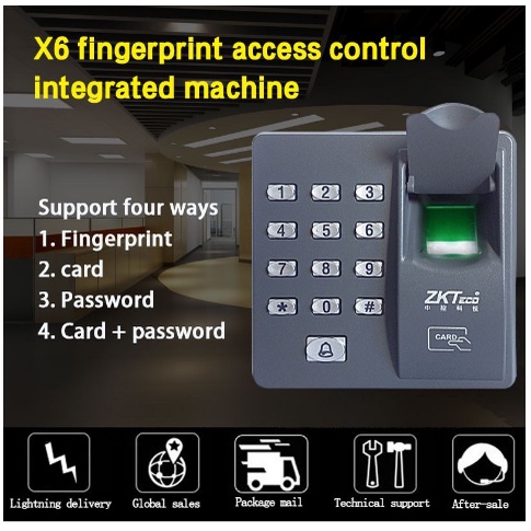 ZkTeco Zxteco X6 Finger Scanner And Punch Card Opening Door With ...