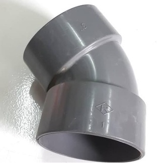 3" 45 Degree KENI Connection RUCIKA VINILON D/ELBOW KNEE PVC Turn ...