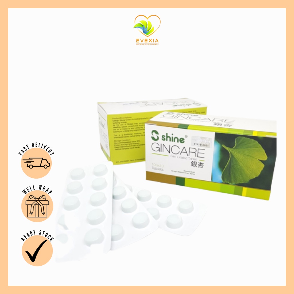SHINE GINCARE (GINGKO BILOBA EXTRACT 40MG) | Shopee Singapore