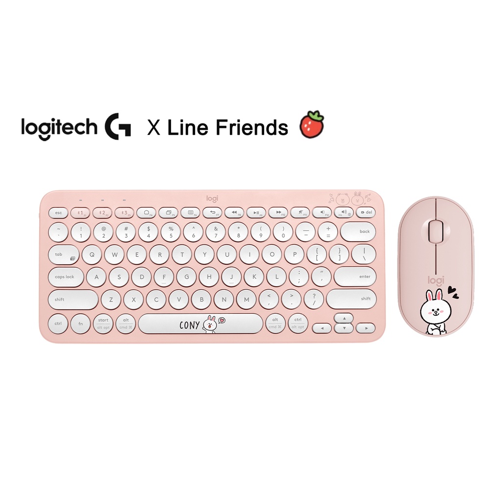 Logitech K380 M350 Wireless Keyboard Mouse, Line Friends combo ...