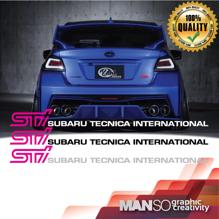 STI Subaru Side Door Car Sticker (One Pair) | Shopee Singapore