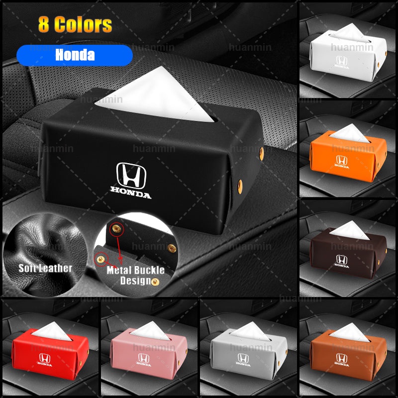 Honda PU Leather Tissue Bag Car Paper Box Tissue Organizer Car ...