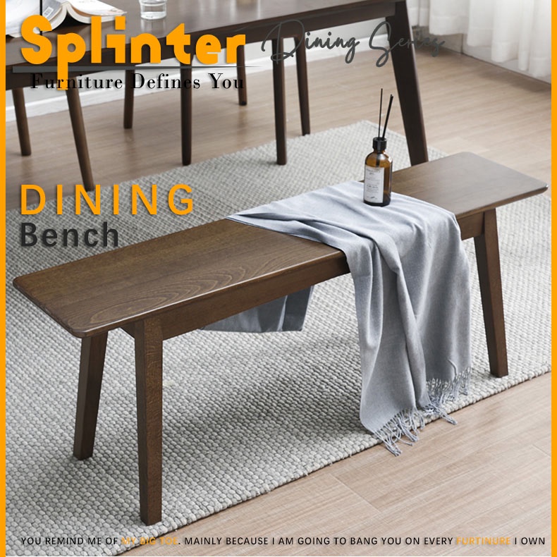 *SG READY STOCK* Long Dining Bench Chair Solid Wood Stool Wooden ...