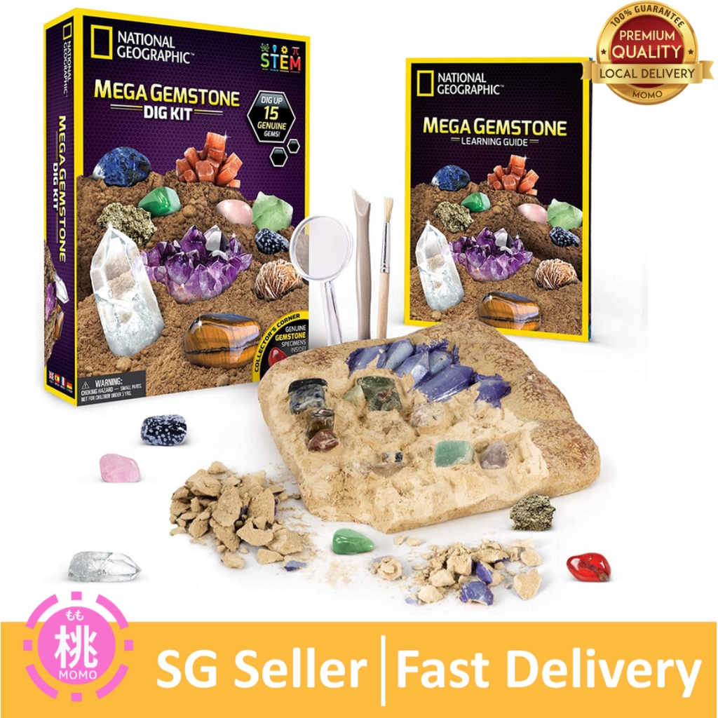 NATIONAL GEOGRAPHIC Super Gemstone / Mega Gemstone Dig Kit – STEM ...