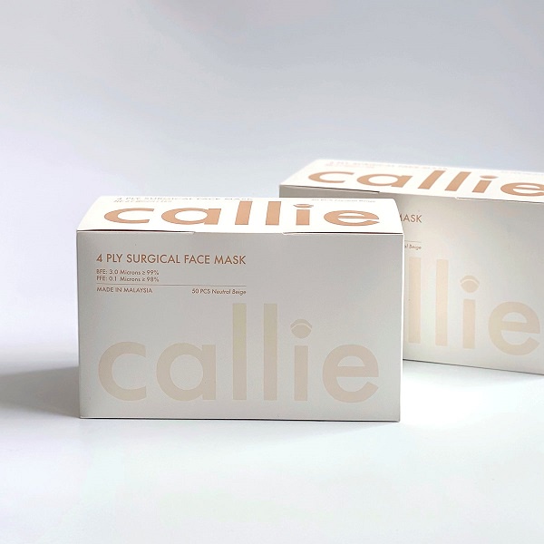 Callie Base Series 4 Ply Surgical Face Mask Neutral Beige 50 PCS ...