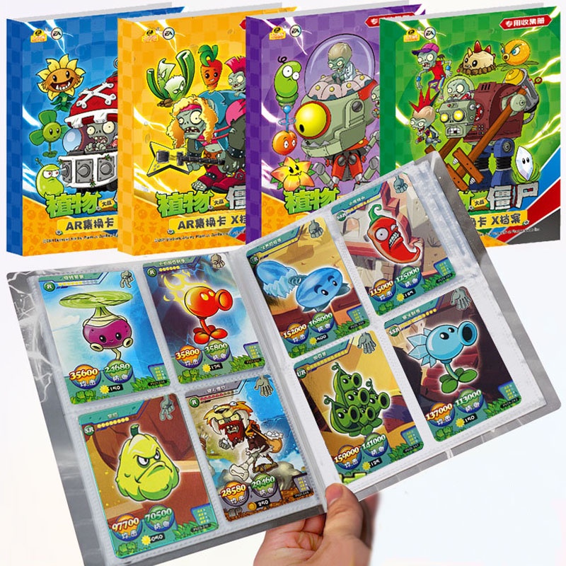 160pcs Hold Plants vs. Zombies Card Collection Album PVZ Card Album AR ...