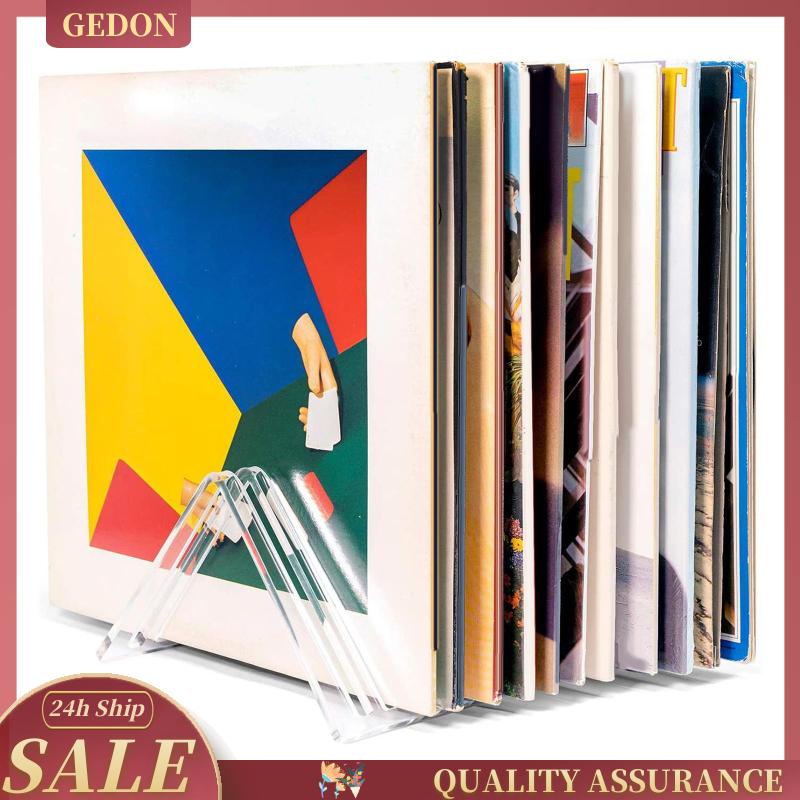 Clear Acrylic Vinyl Rack Countertop Holds 12LPs Display Holder Storage ...