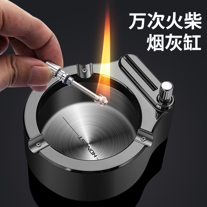 Honest AshTray Metallic Chrome Finishing, built in Infinite matchstick ...