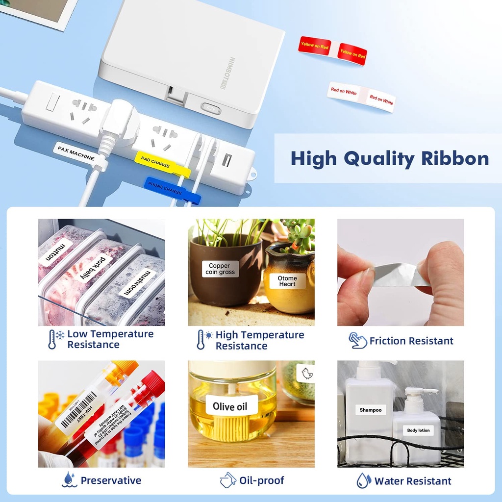NIIMBOT Ribbon for B18 N1, Replacement Refill Tape for Thermal Transfer ...