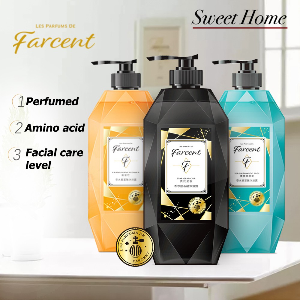 Farcent botanical body wash amino acid perfumed shower gel Moisturizing ...