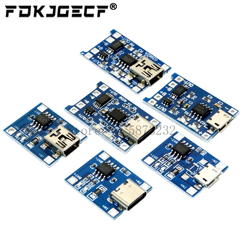 TP4056 With Protection Dual Functions 5V 1A Mini Micro TYPE-C USB 18650 ...