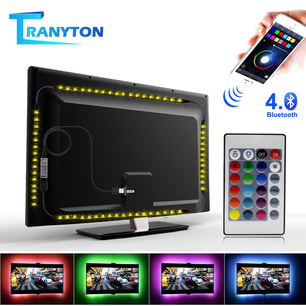 Tranyton Lighting DC5V USB LED Strip 5050 RGB Flexible TV LED Light ...