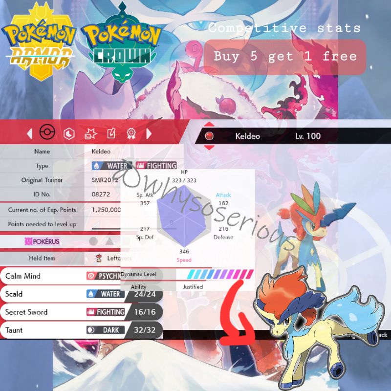 Pokemon Sword and Shield, Event Keldeo, Battle ready (Digital code ...
