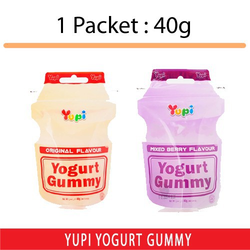 (1 pack) Yupi Yogurt Gummy Bear Biscuit Snacks Chips Snacks Peanuts ...