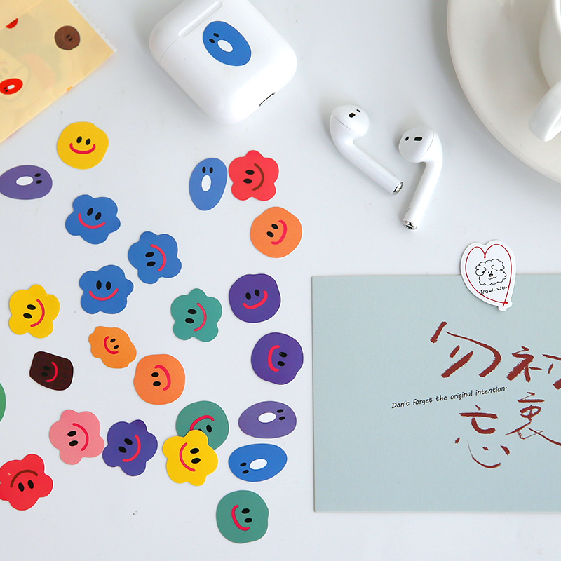 110 Pcs/Pack Funny Smiley Face Emoji Stationery Stickers Paper | Shopee ...