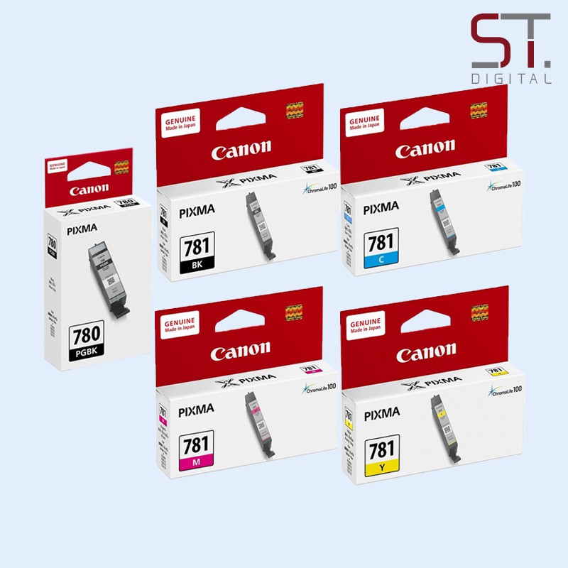 Canon SET 780 781 Black Cyan Magenta Yellow Photo Blue Color Ink ...