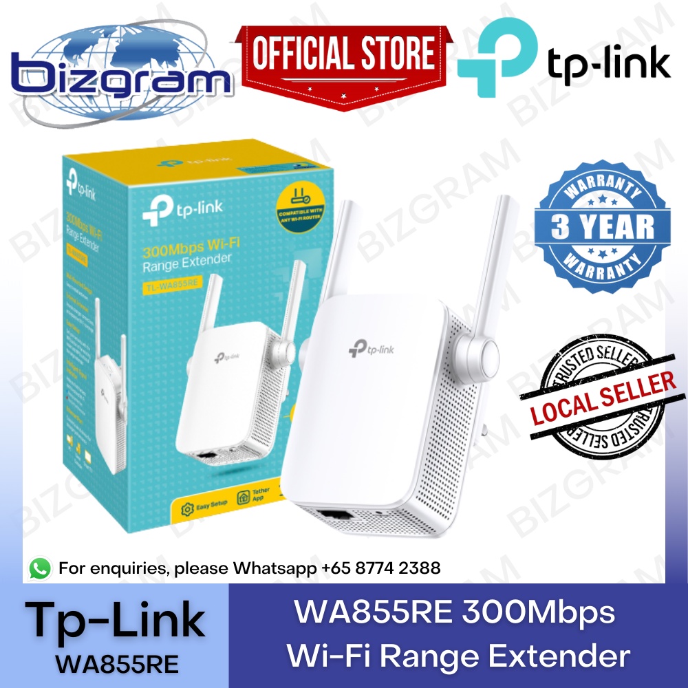 Tp-Link WA855RE 300Mbps Wi-Fi Range Extender (3-Years SG Warranty ...