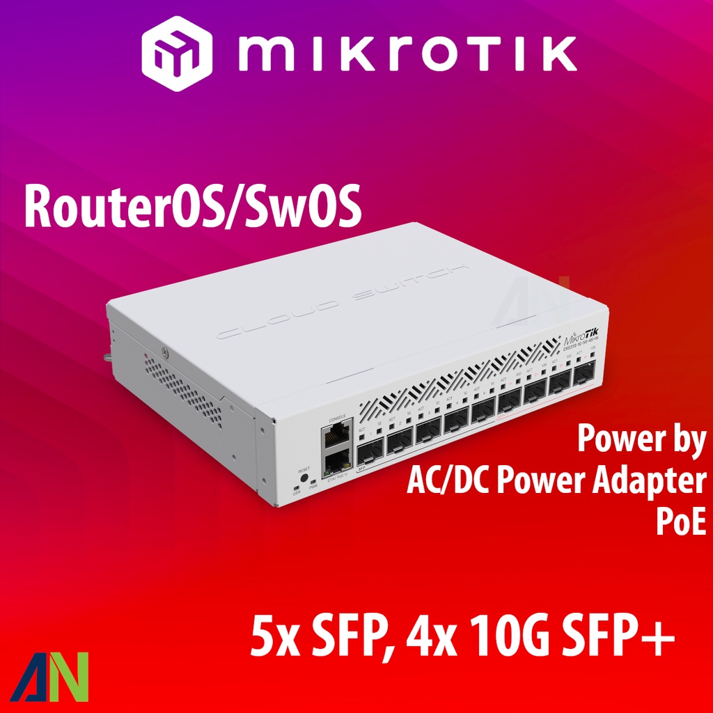 MikroTik Cloud Router Switch CRS310-1G-5S-4S+IN, 5x SFP, 4x 10G SFP+ ...