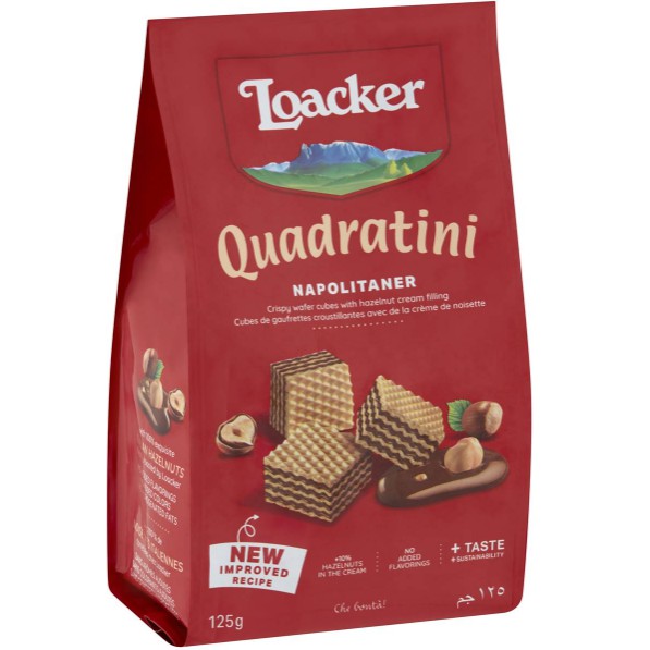 [Bundle of 2] Loacker Quadratini Wafers Napolitaner Hazelnut Cream ...