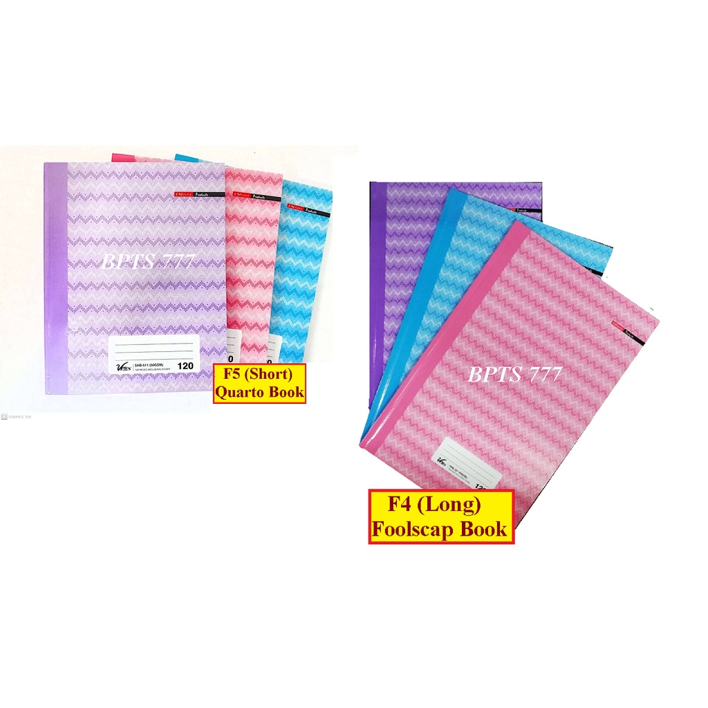 Hard Cover Foolscap (F4) Book Quarto (F5) Exercise Note Book Single ...