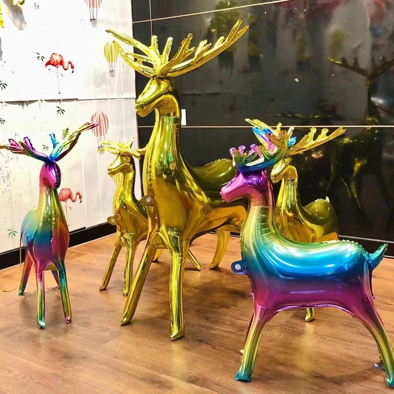 Christmas Inflatable Standing Deer Balloons Elk Sled Balloons for Kids ...
