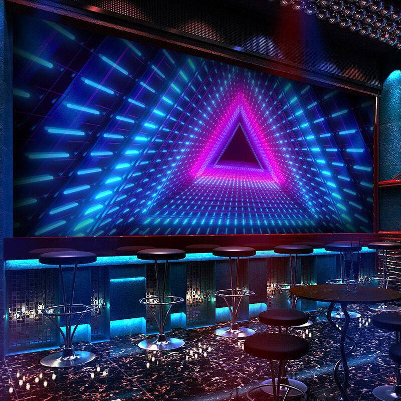 Custom KTV box mural room bar wall cloth Club concert hall background ...