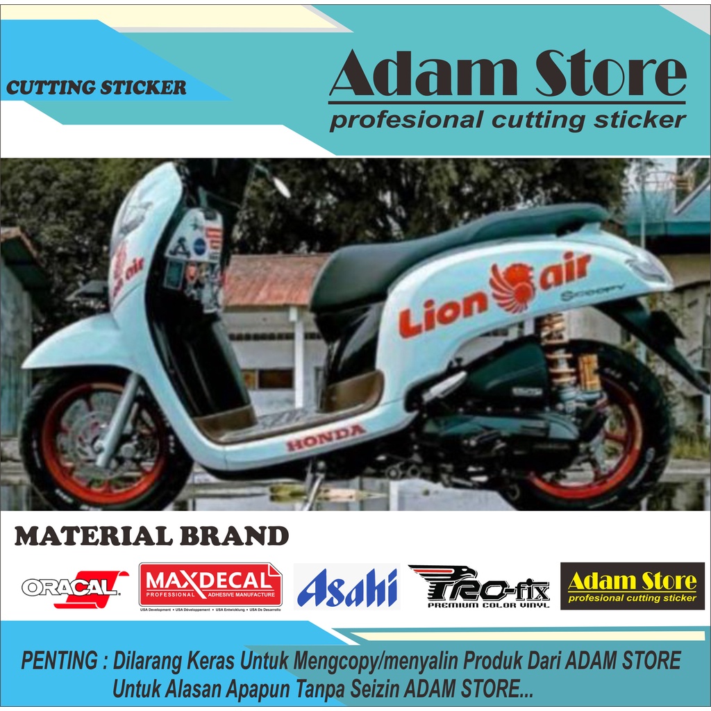 Scoopy motorbike stickers 1 set of stickers for scoopy Lion air ...