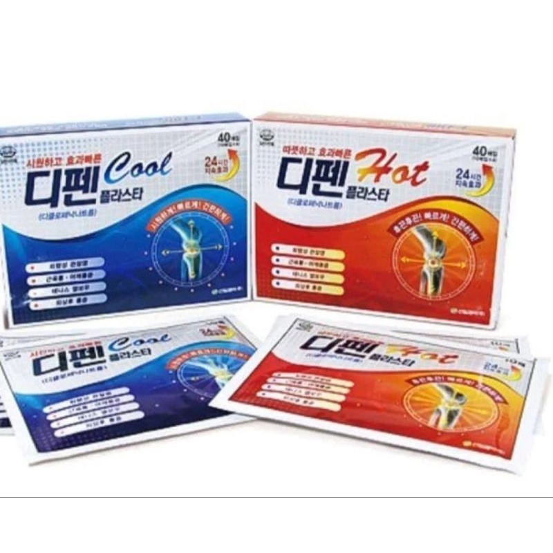 KOREA- Sinil Pharm Cooling and Hot Fatigue muscle and joint patch 40pcs ...
