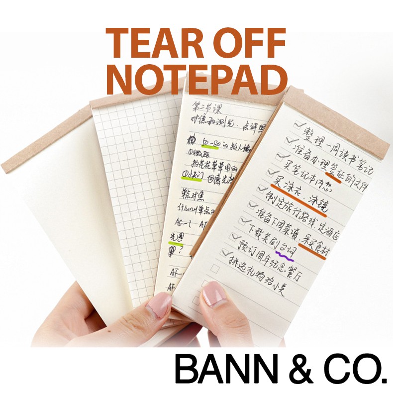 Tear-off Notepad/Notebook/Memo Pad (Blank / Grid / Lined / Todo ...