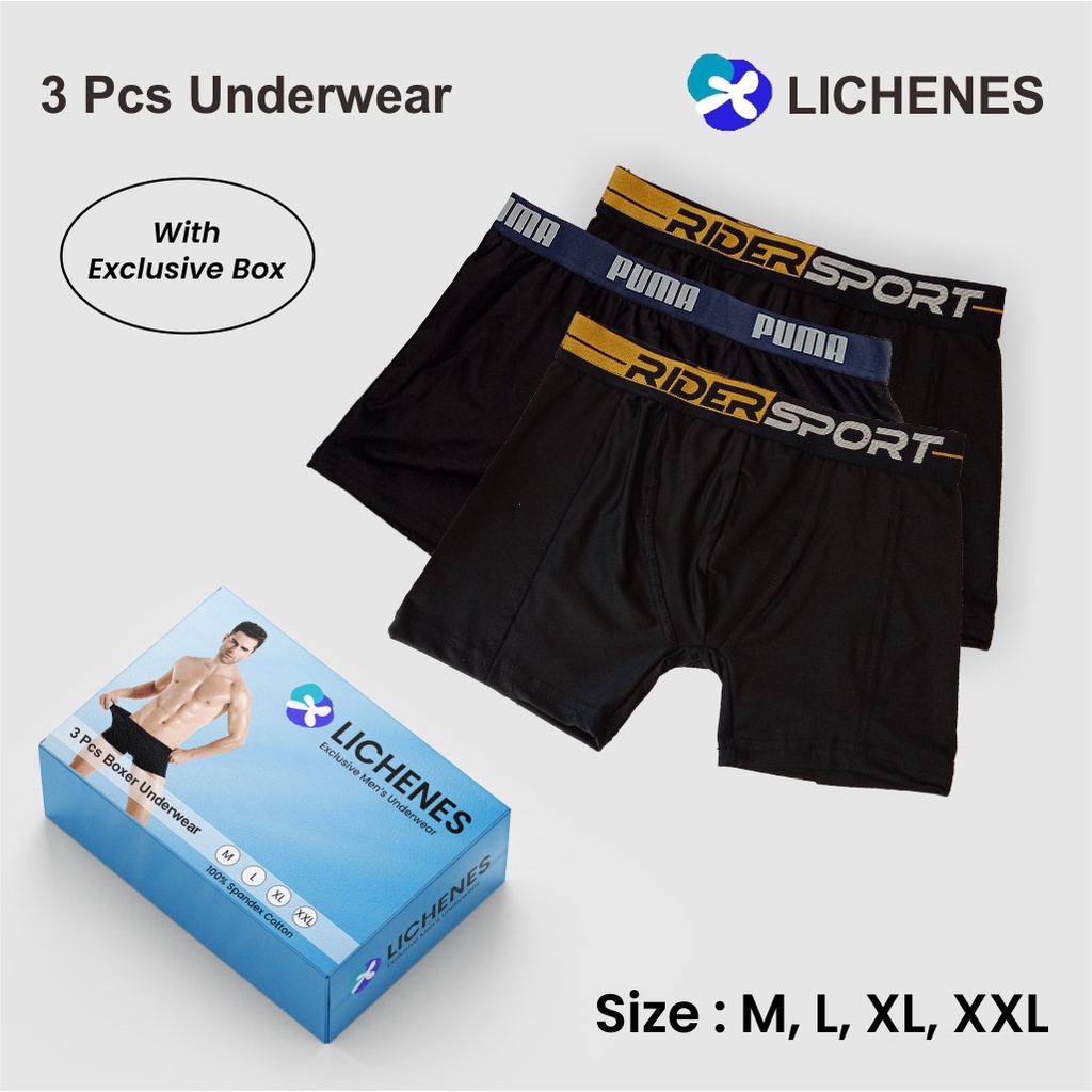 Men's Underwear Boxer Underwear (Package contains 3 Pcs) | Shopee Singapore