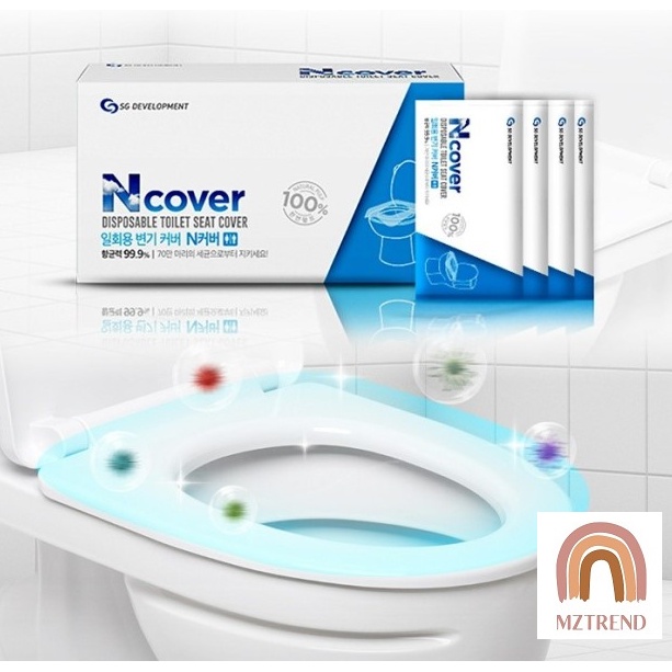 [MZTREND] NCOVER Portable Antibacterial Toilet Cover Sheets 30/100 Sheets | Shopee Singapore
