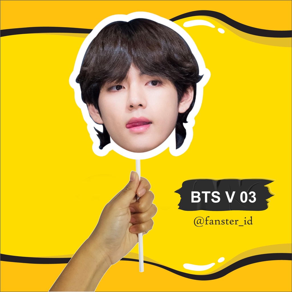 Hand FAN / V TAEHYUNG BTS FACIAL DRAWING FAN | Shopee Singapore