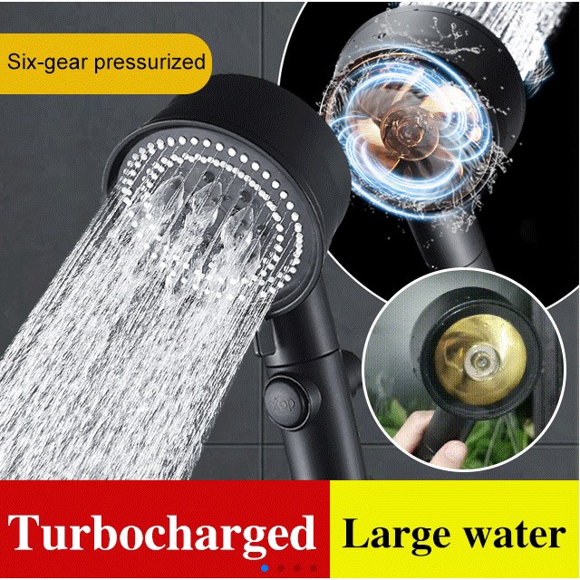 [Turbocharged] Pressurized shower head Six gears adjustable ...