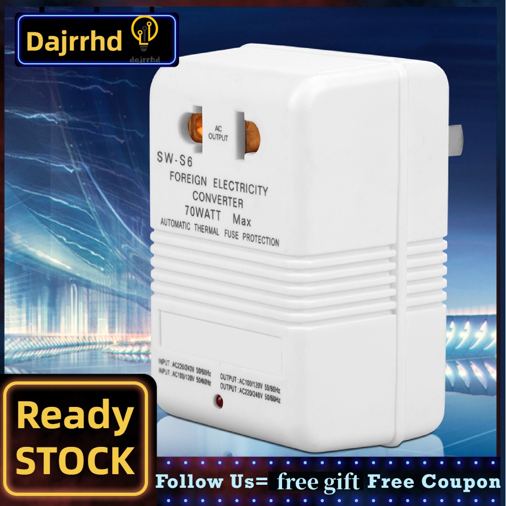 70W 110V/120V to 220V/240V Step-Up&Down Voltage Converter Transformer ...