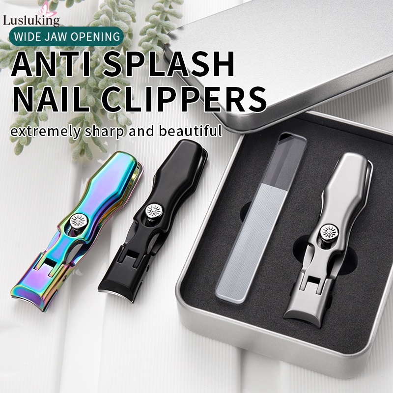 Lusluking Stainless Steel Anti Splash Wide Jaw Opening Nippers Nail ...