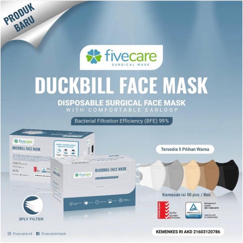 DuckBill 3D Five Care Face Mask 1 BOX CONTAINS 50PCS | Shopee Singapore
