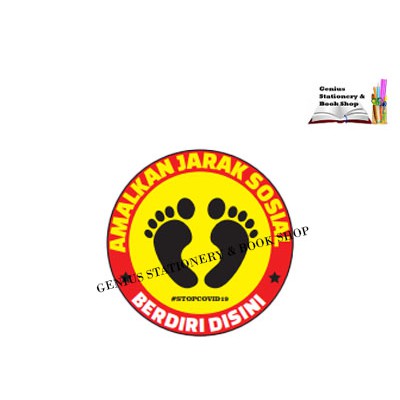 Social Distance Floor Decal Sticker / Sticker Amalkan Jarak Social ...