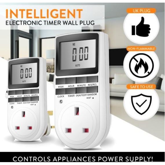 Local seller SG plug Digital Timer Switch UK Plug Timer Switch Socket SG Adapter Power Meter ...