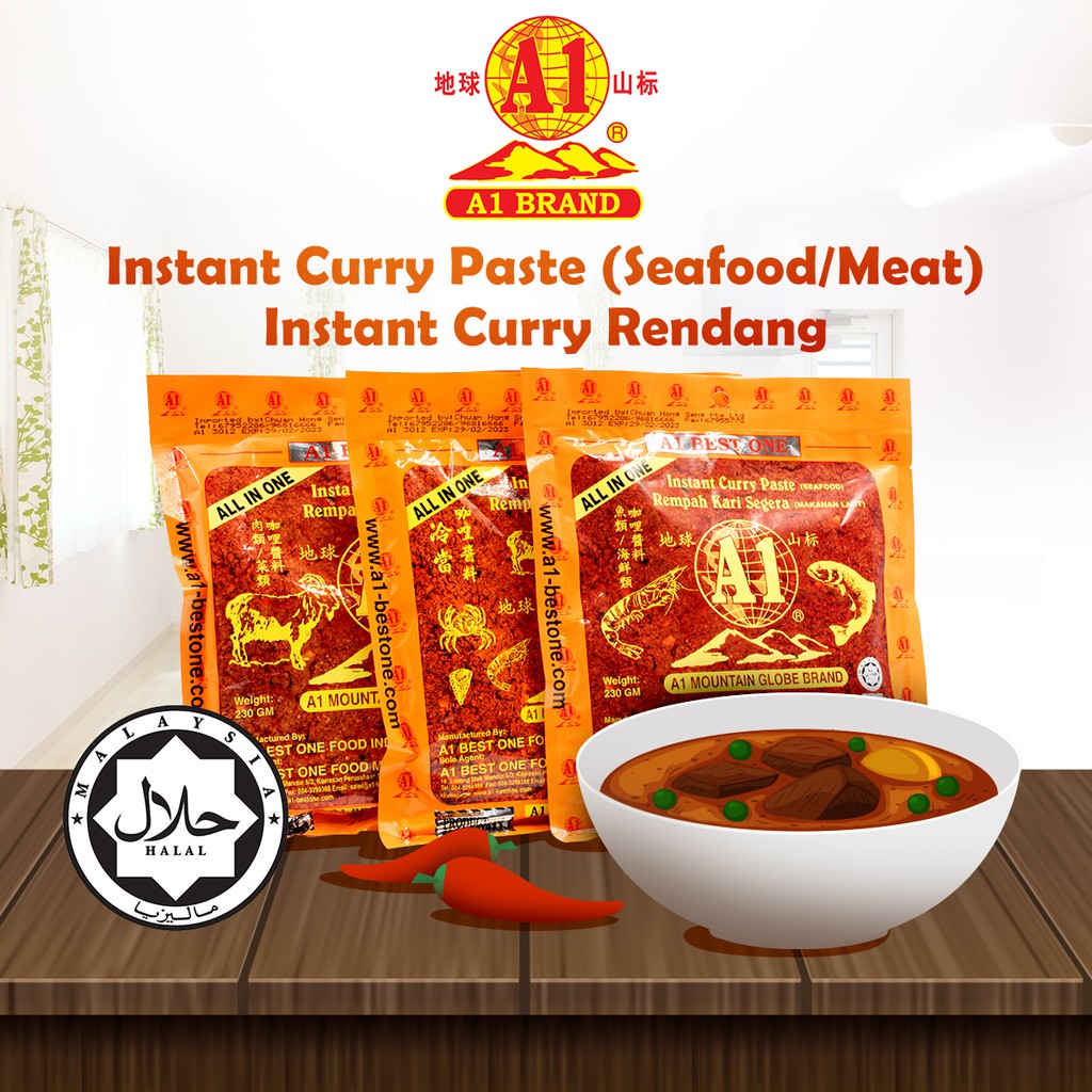 A1 BestOne Instant Curry Chicken Soup / Curry Fish Soup / Nonya Rendang ...