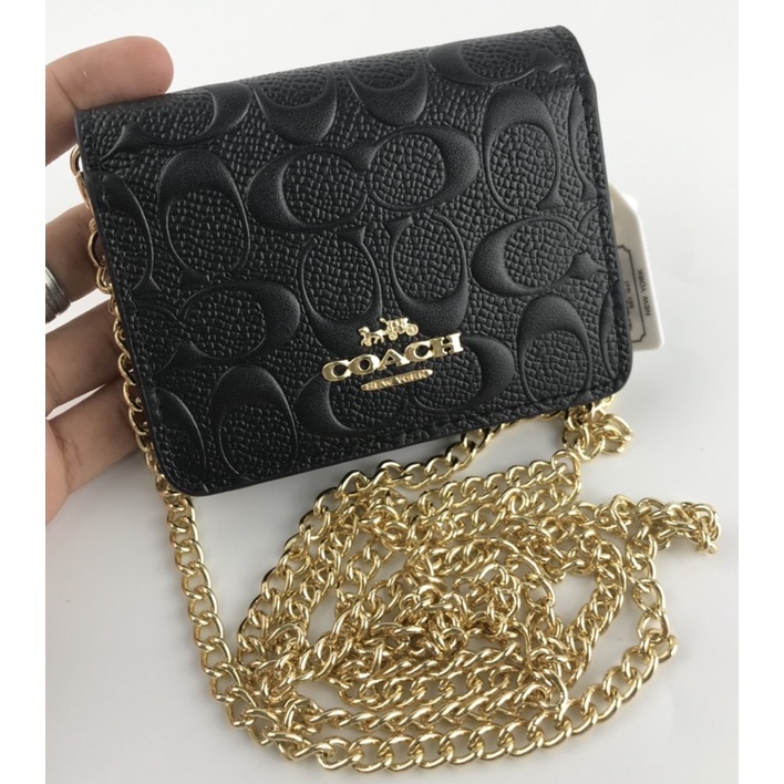 Mini Chain Card Holder Wallet 4" (L) X 3" (H) X 1" (W) | Shopee Singapore